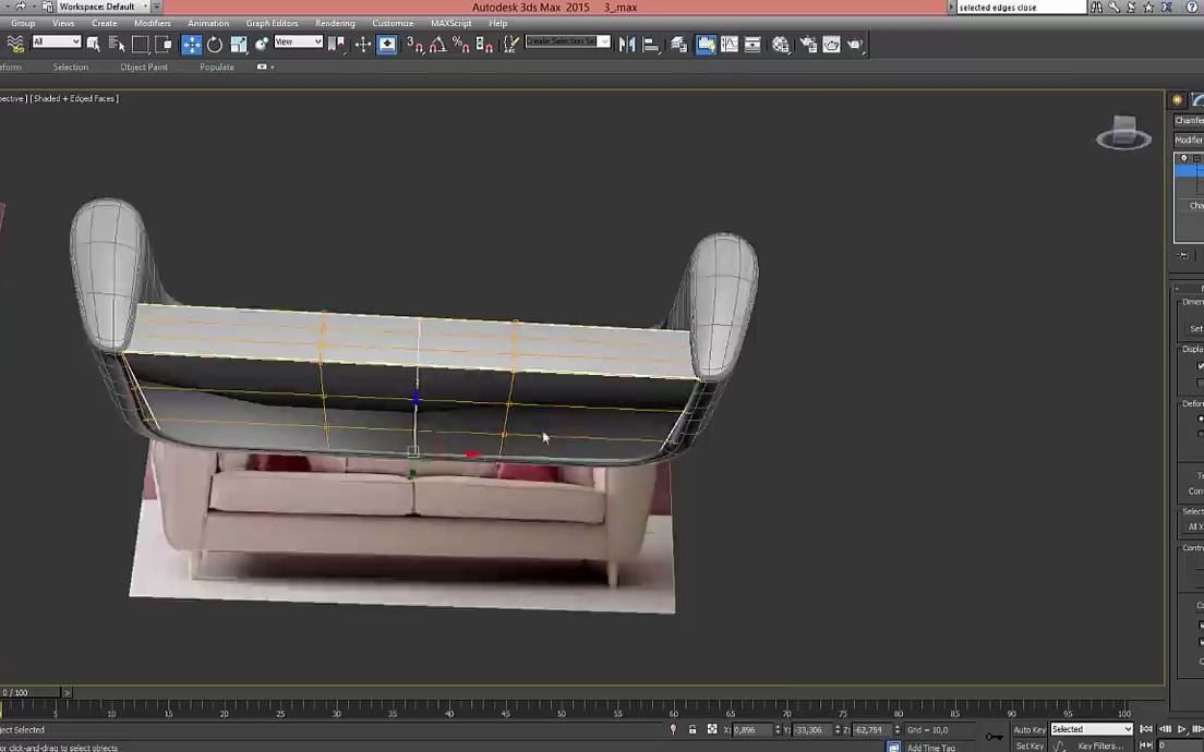 3DMax 教学:3dsmax 沙发和枕头建模