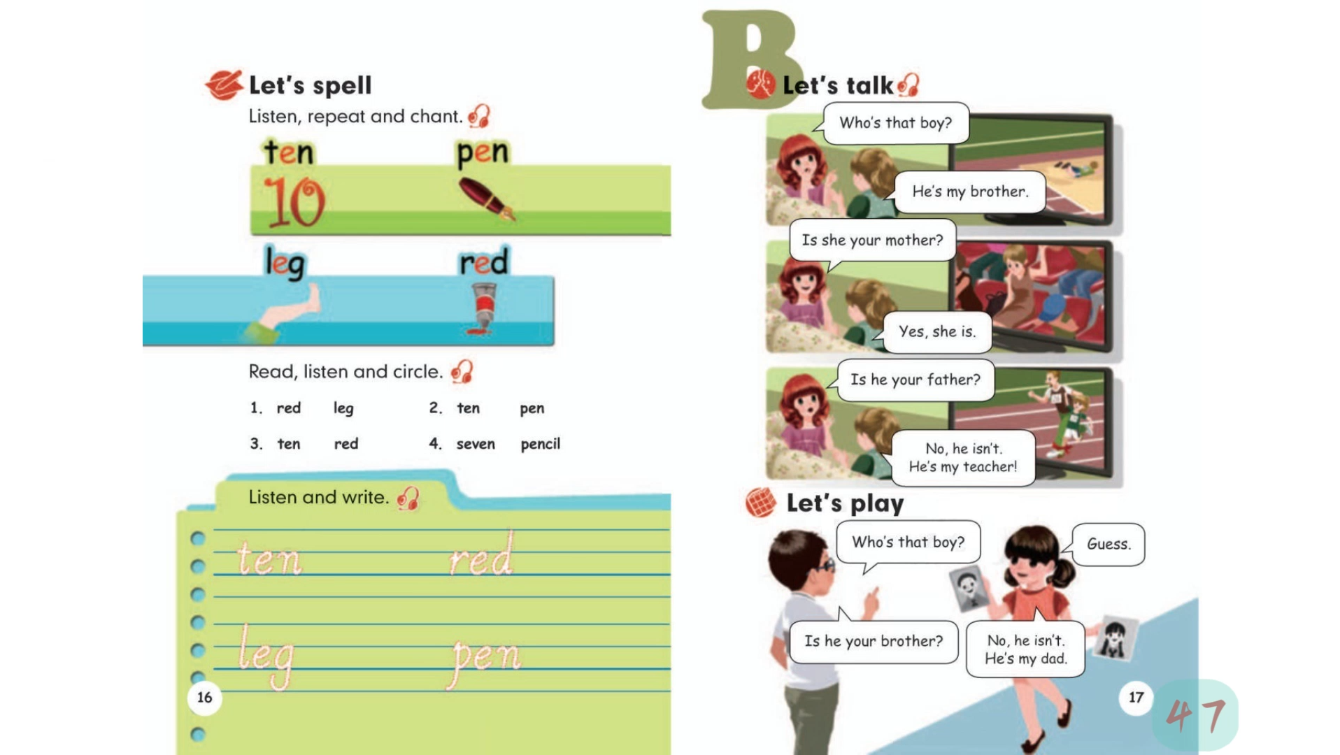 PEP小学英语三年级下册第二单元课文朗读.B