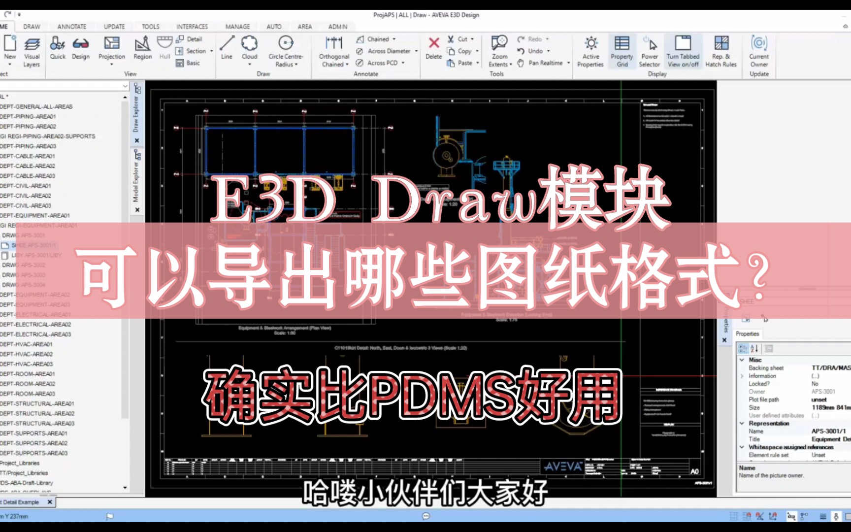 AVEVA E3D Draw模块可以导出哪些图纸格式?