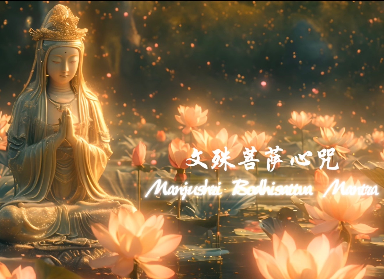 【佛教音乐】文殊菩萨心咒|增长智慧 保佑 学业顺利 考试通过|安神助...