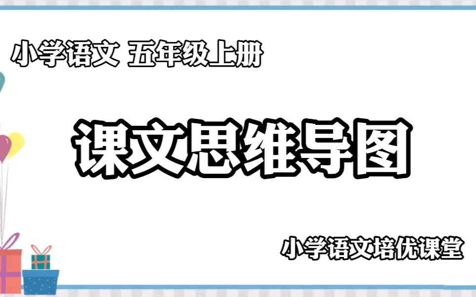 小学语文 五年级 课文思维导图来啦!