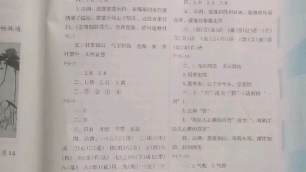 五年级寒假新启航答案来了!