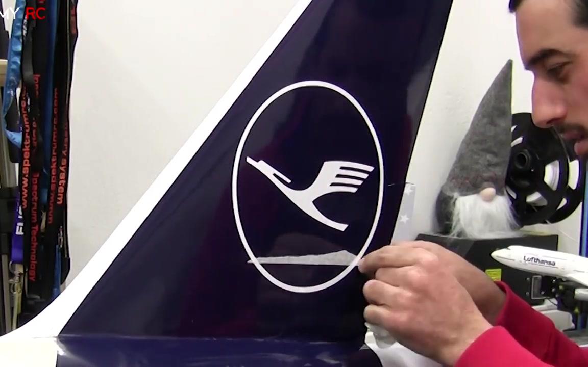 波音777-9X汉莎航空模型详细制作