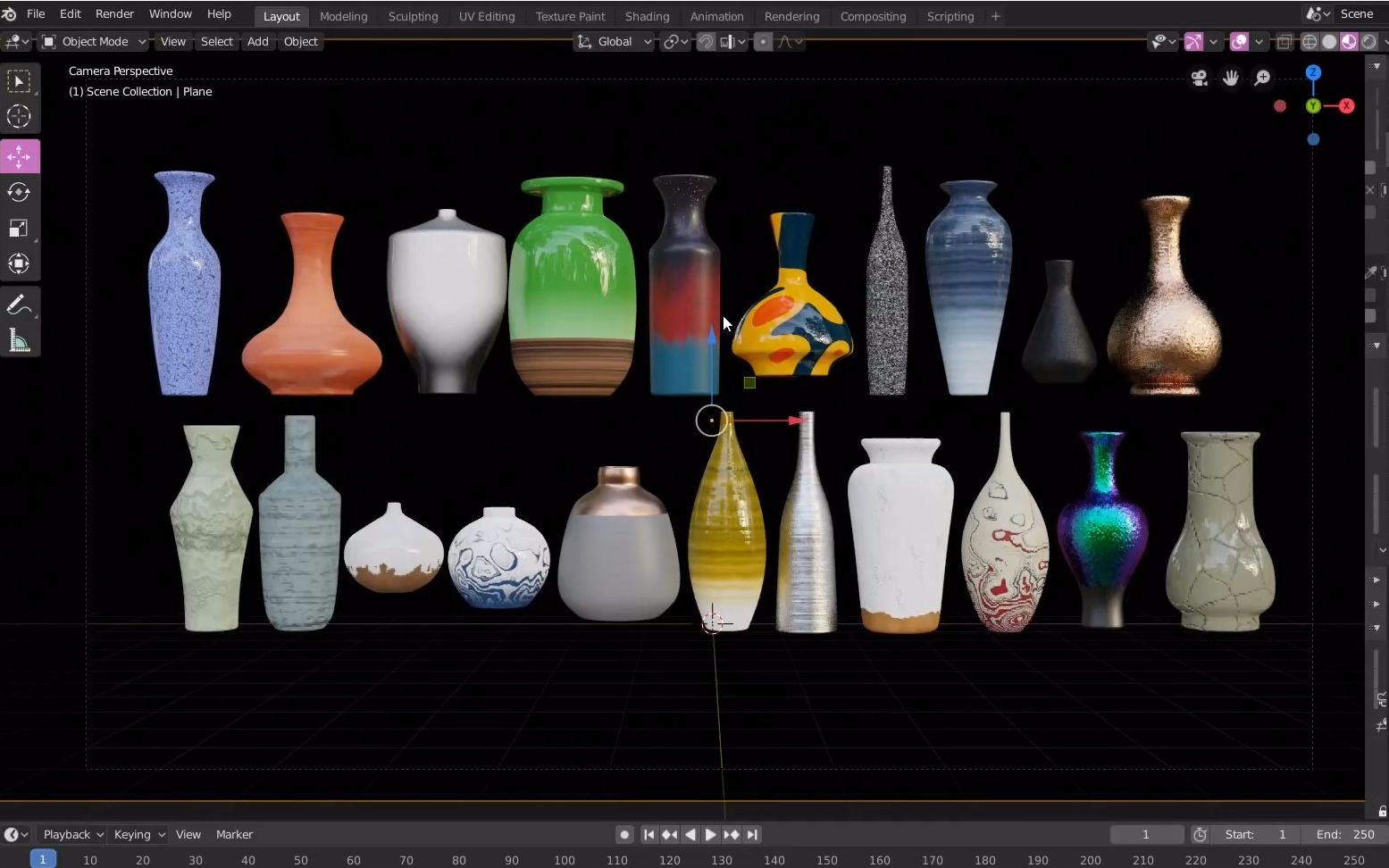Blender 2.8 做的3D花瓶- 100%程序化