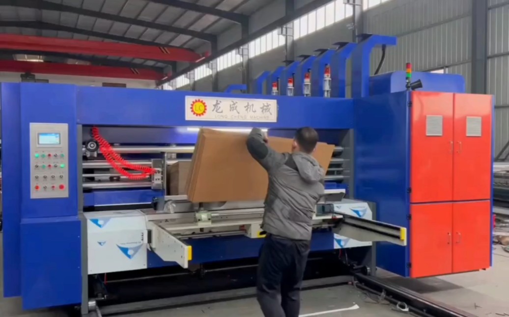 高速纸箱印刷粘箱联动线 下折式粘箱联动线,瓦楞纸板成型机器