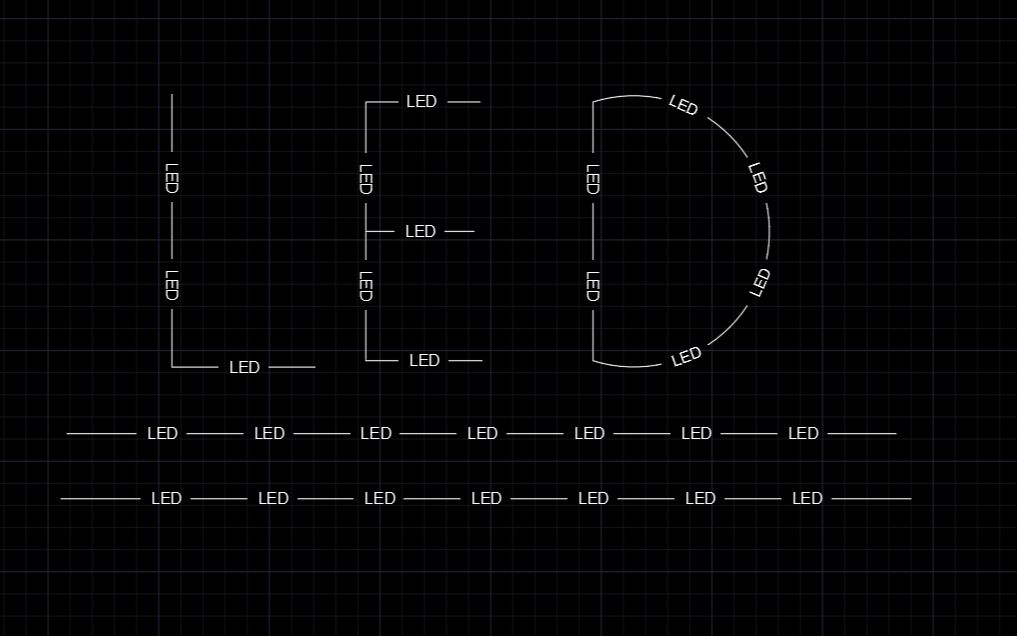 CAD LED灯带线性制作