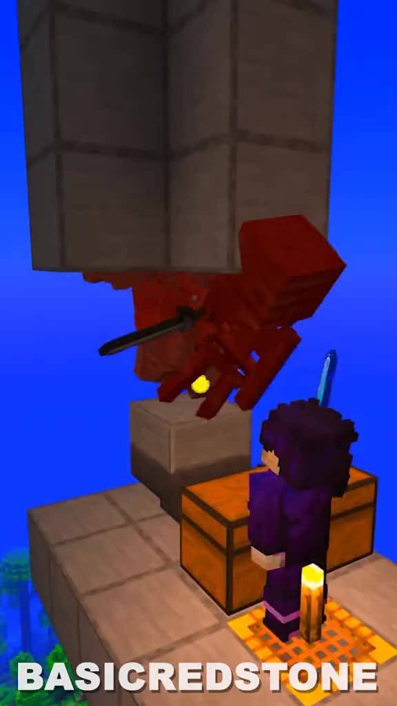 我的世界积木砌成的收集塔