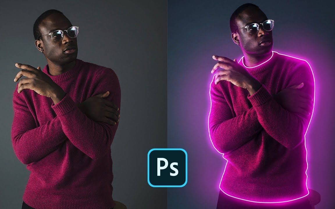 【PS教程】这效果真的绝了!制作霓虹灯特效,看看油管大神是怎么做的!