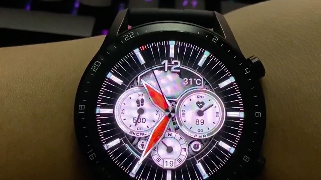 华为GT/GT2荣耀魔法42&46智能手表表盘《铂雅商务黑》