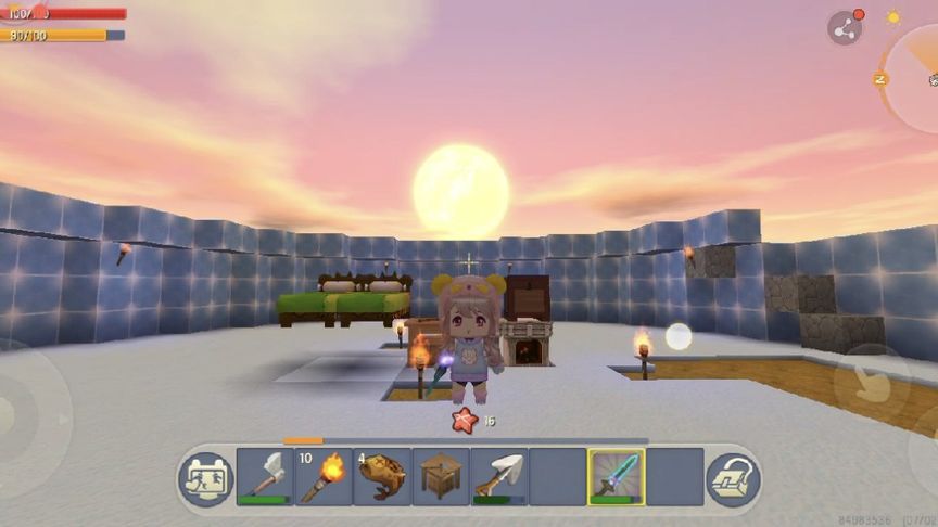 迷你世界,小桃子极限生存。