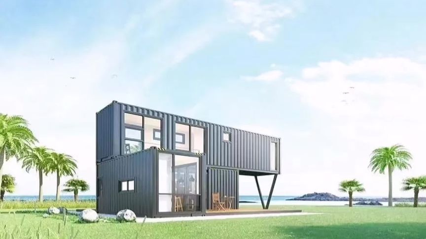 #建筑设计 #集装箱 #钢结构建筑 #预制房屋 #办公室 #咖啡厅