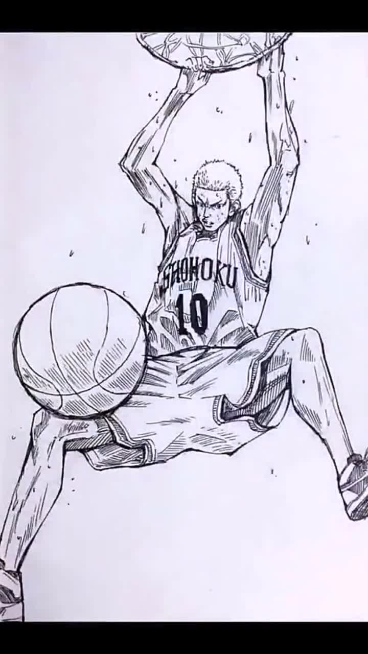 樱木花道#自学画画 #画画 #手绘 #绘画 #铅笔画 #动漫 #灌篮高手