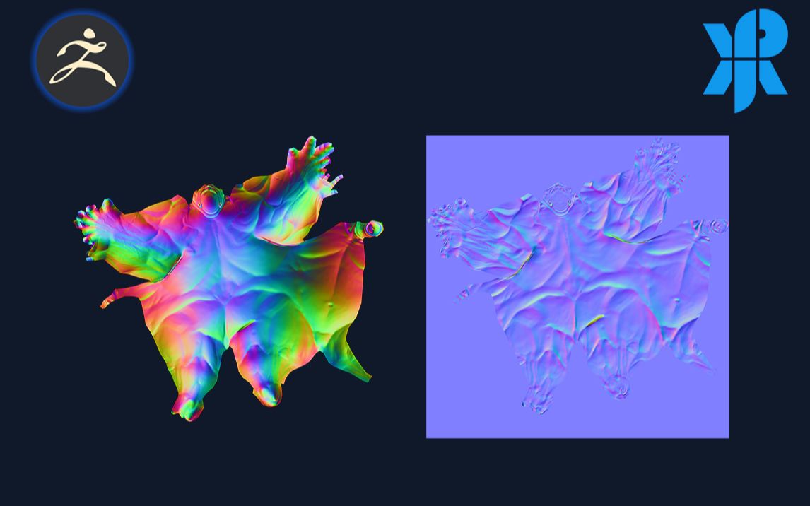【ZbrushTips】两种法线贴图烘焙