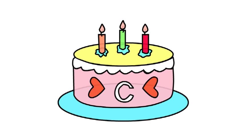 最爱吃的蛋糕简笔画教小朋友画好吃好看的生日蛋糕简笔画简单绘画