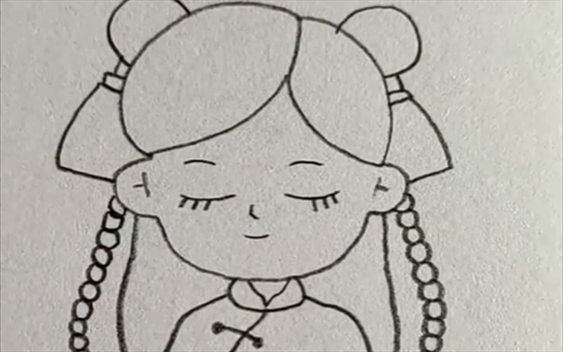 【简笔画】教你画古风小女孩