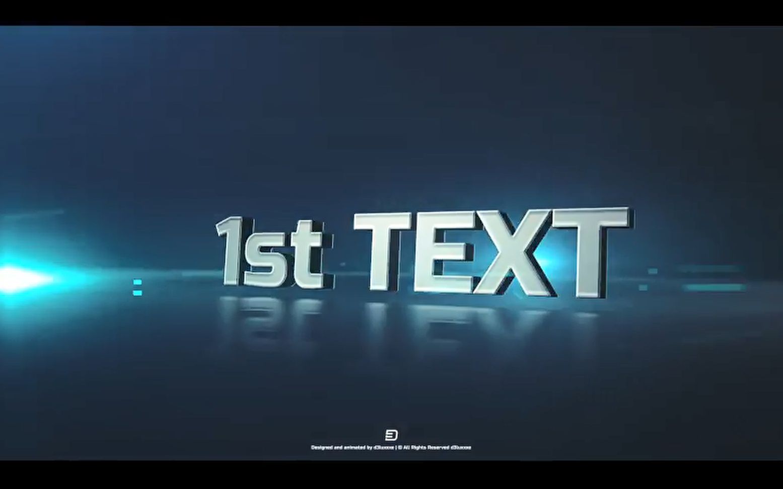 AE模板-3d旋转文字标题logo公司 企业 品牌 logo标志店铺多文字介绍