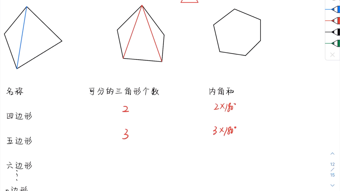 八年级上册数学第一章第二节多边形(三)——多边形的内角和(人教,浙教...