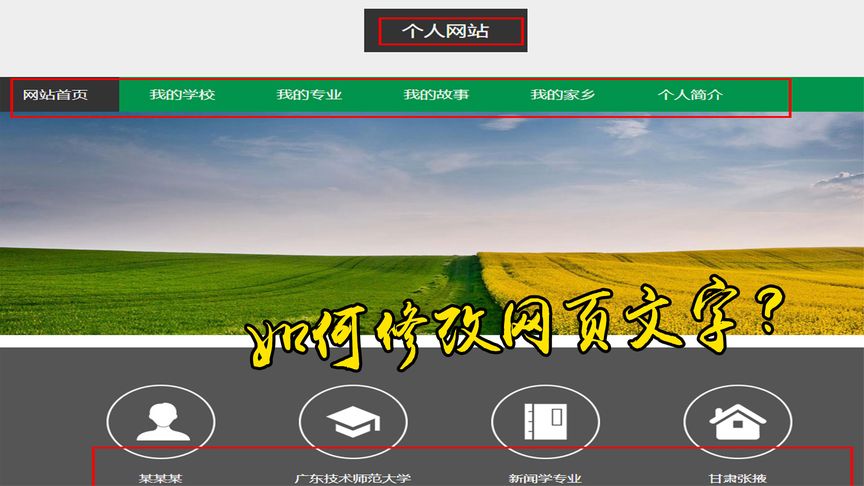 如何修改网页文字?