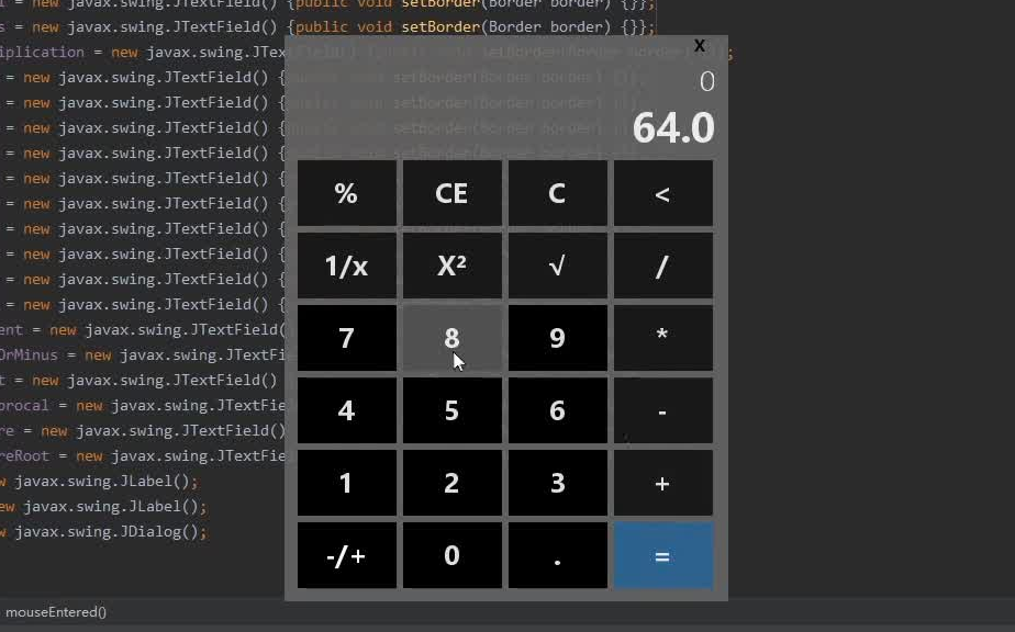 自制 Java 小项目 仿win10 计算器 (简单实现)