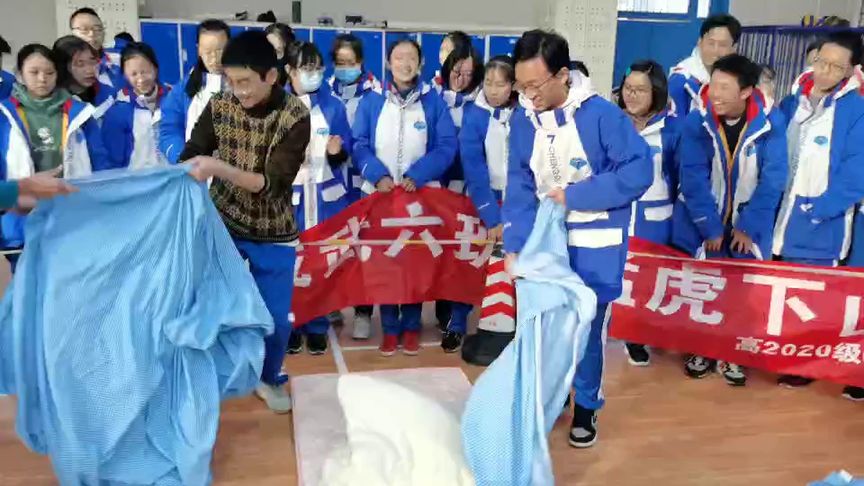 疫情原因没有军训,学校组织生活技能比赛,加油吧少年!