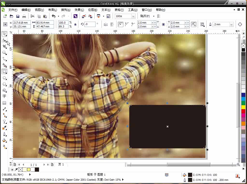 cdrx4视频教程全集-实战:(用透明-度绘)制唯美效果