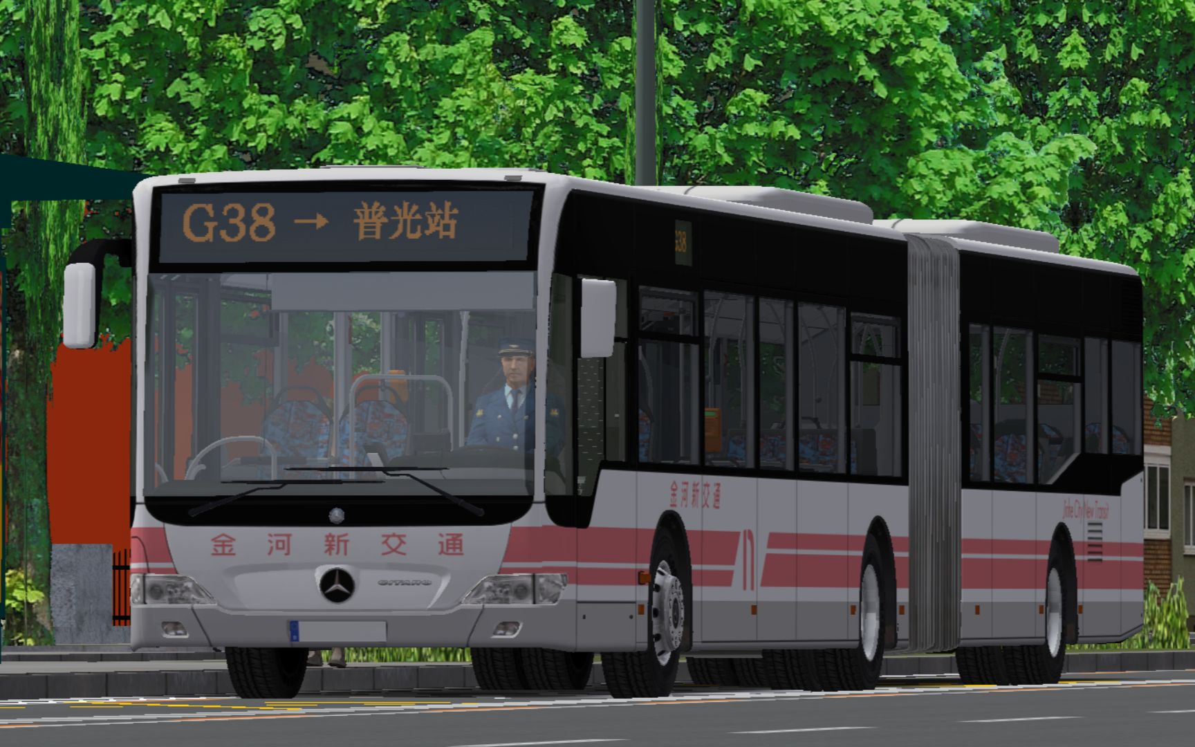 ...运行于金河市G38路(金河客运站→普光公交站)用通道车的全天高峰线