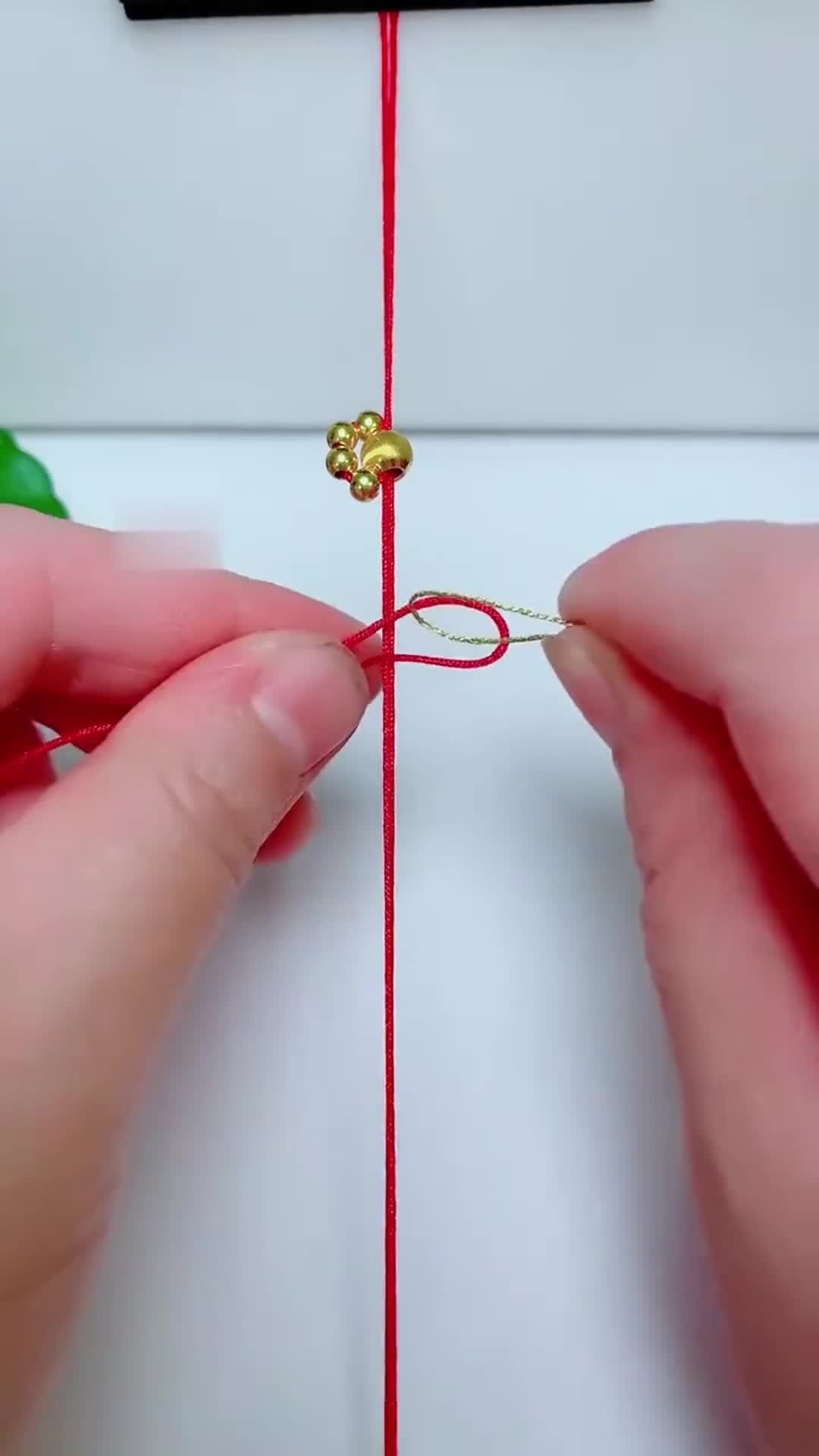 猫爪戒指绳子编法教程