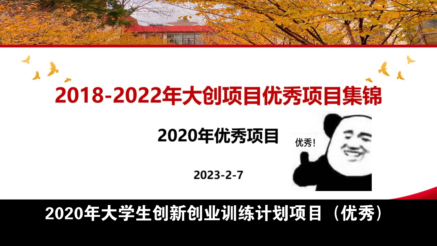 2018-2022年大创项目优秀项目集锦-2020年