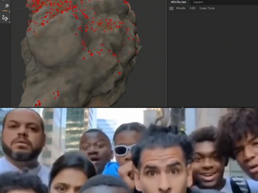 C4D自定义点投射方向区域克隆