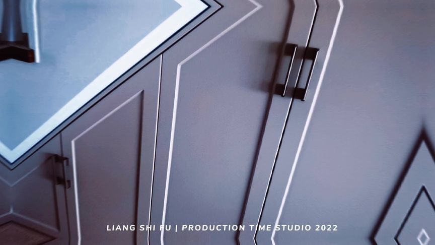 #全屋定制 #安装师傅 #电圆锯 #牧田ks002 楼梯柜竖向收口切斜角