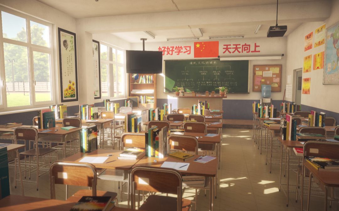 【Maya场景建模】从零开始教你,如何搭建教室场景模型