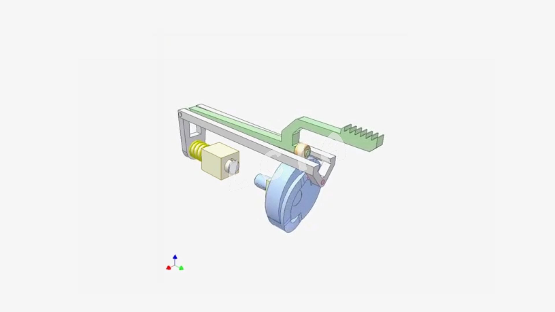 凸轮机构之转动水平上下运动
