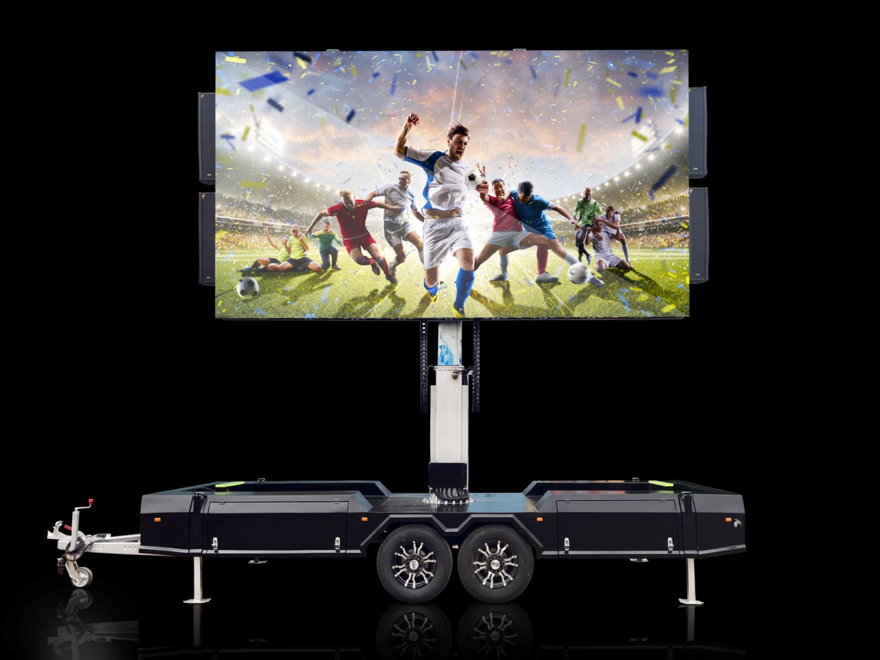 可移动可升降可折叠可旋转的LED户外显示屏,移动户外显示大屏,LED...