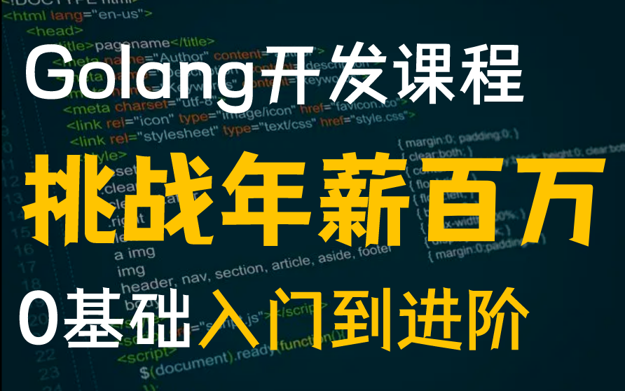 ...Golang开发全套教程,从0基础到进阶挑战百万年薪!go语言教程/go...