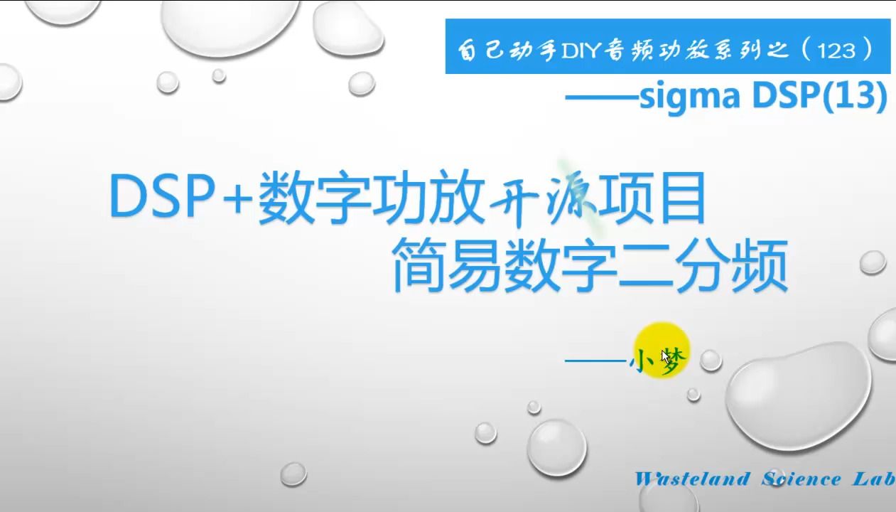 DSP+数字功放开源项目简易数字二分频—DIY音频功放(123)