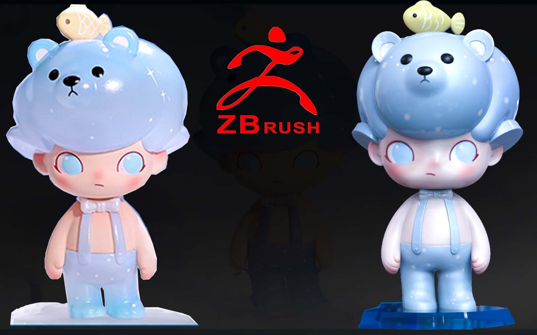 zbrush新手教学:泡泡玛特手办制作过程,DIMOO手办手把手雕刻入门级...