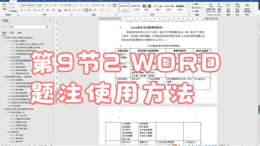 第9节2 WORD 题注使用方法