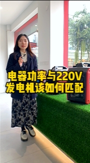 电器功率与220V交流变频发电机功率该如何匹配?