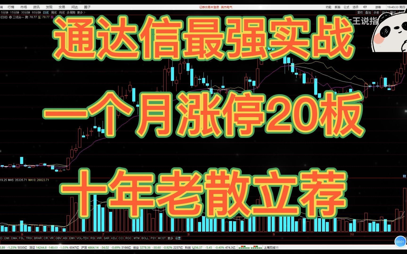 通达信最强实战,一个月涨停20板,十年老散立荐!