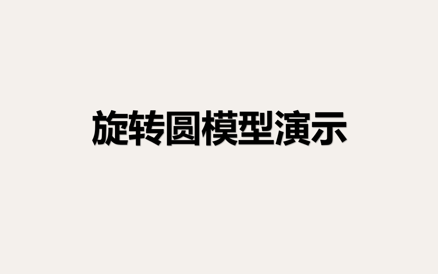 旋转圆模型与磁聚焦演示