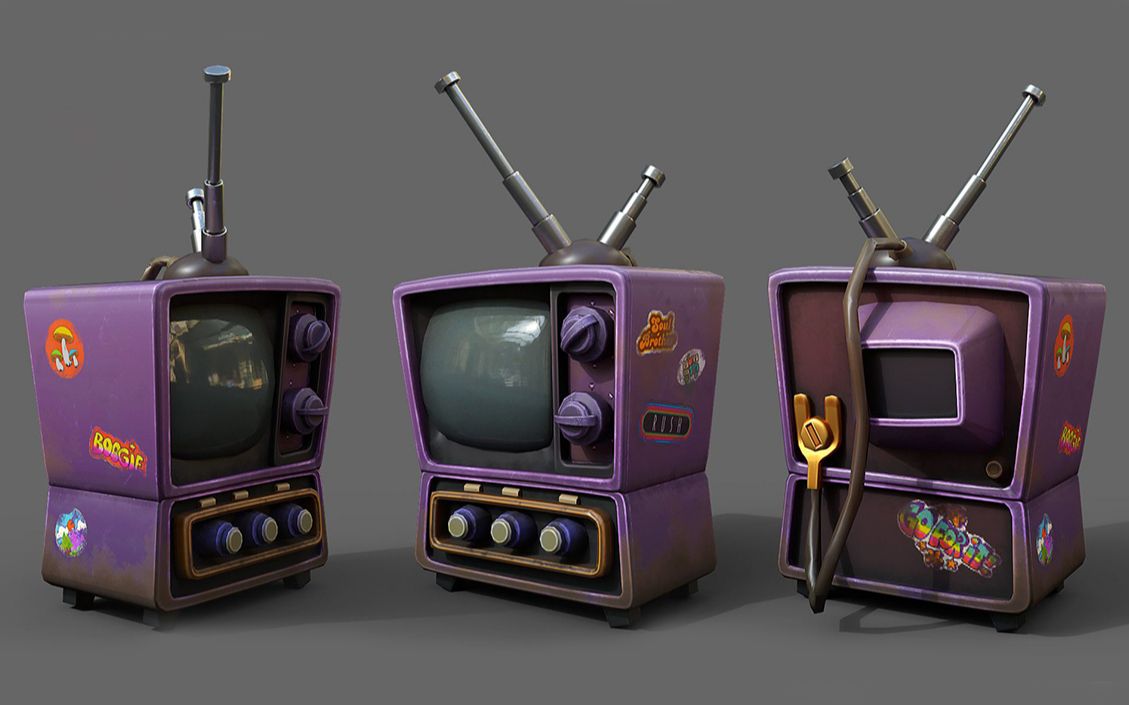 3Dmax-卡通电视机模型制作教程。3Dmax建模教程,Unfold3d教程, ...