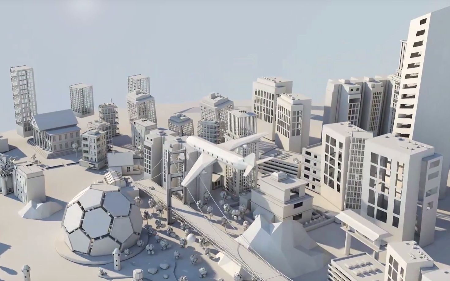 [C4D折纸城市]毕业设计.