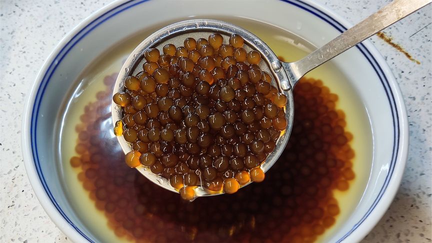 西米怎么煮通透无白心?用来自制珍珠奶茶Q弹有嚼劲,放心0添加