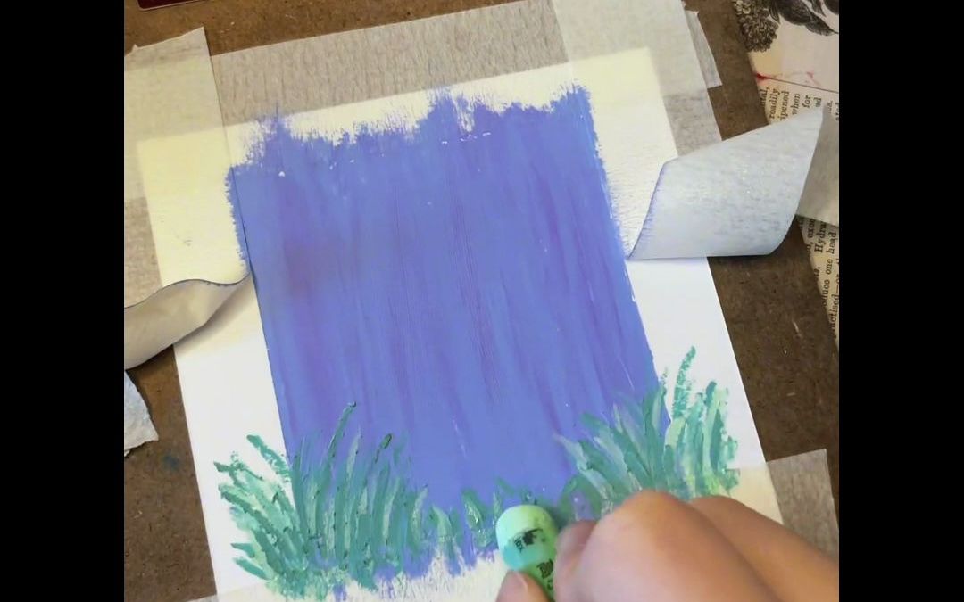 超级适合新手的油画棒 风景画教程.这次我必须教会你们