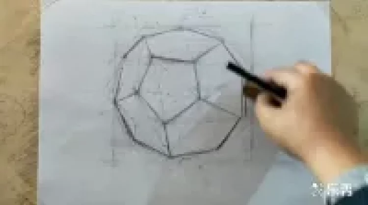 几何体五边形三角形多面体结构素描(二)