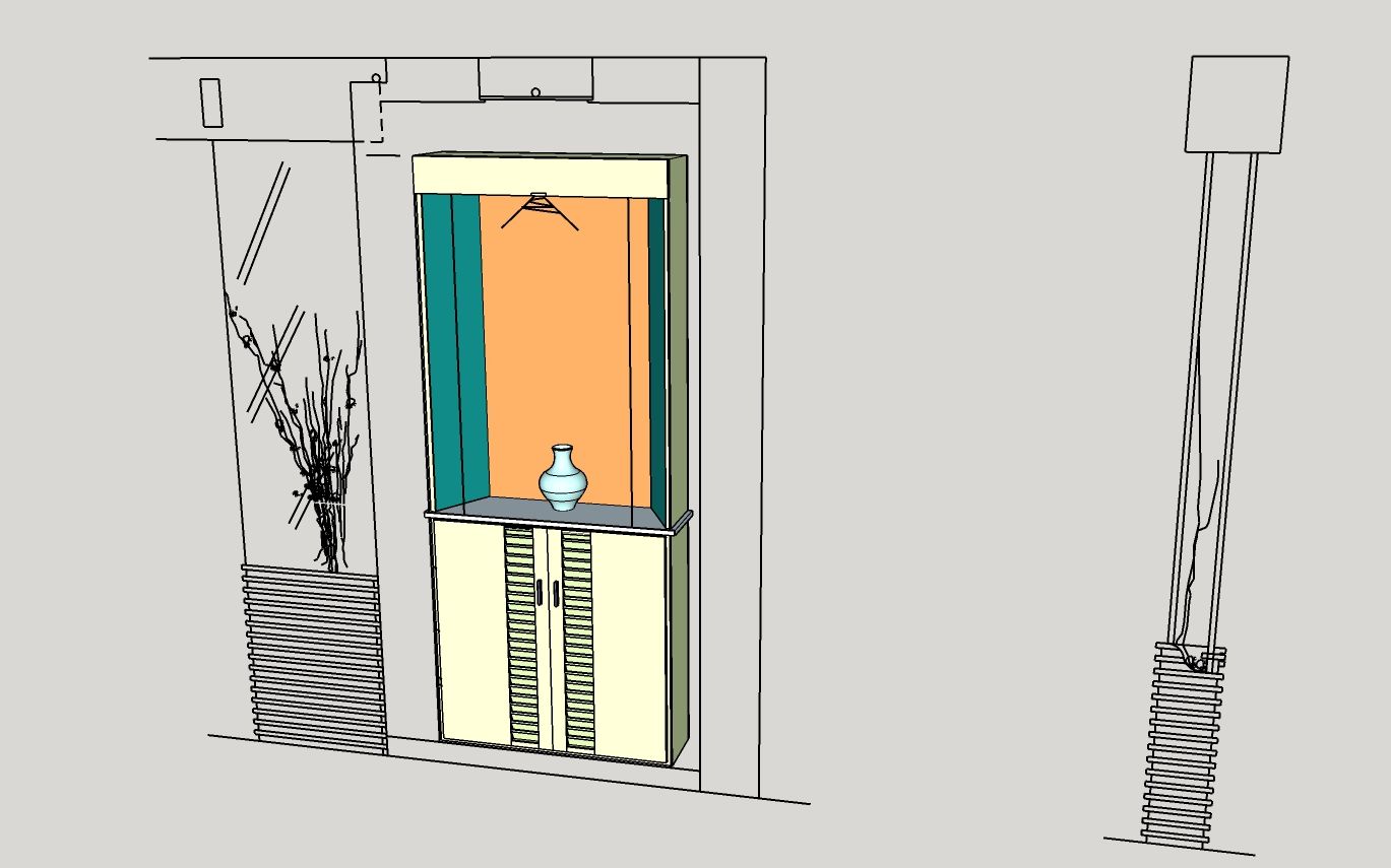 05.01_sketchup2019参数化室内立面结构生成-01(鞋柜建模)