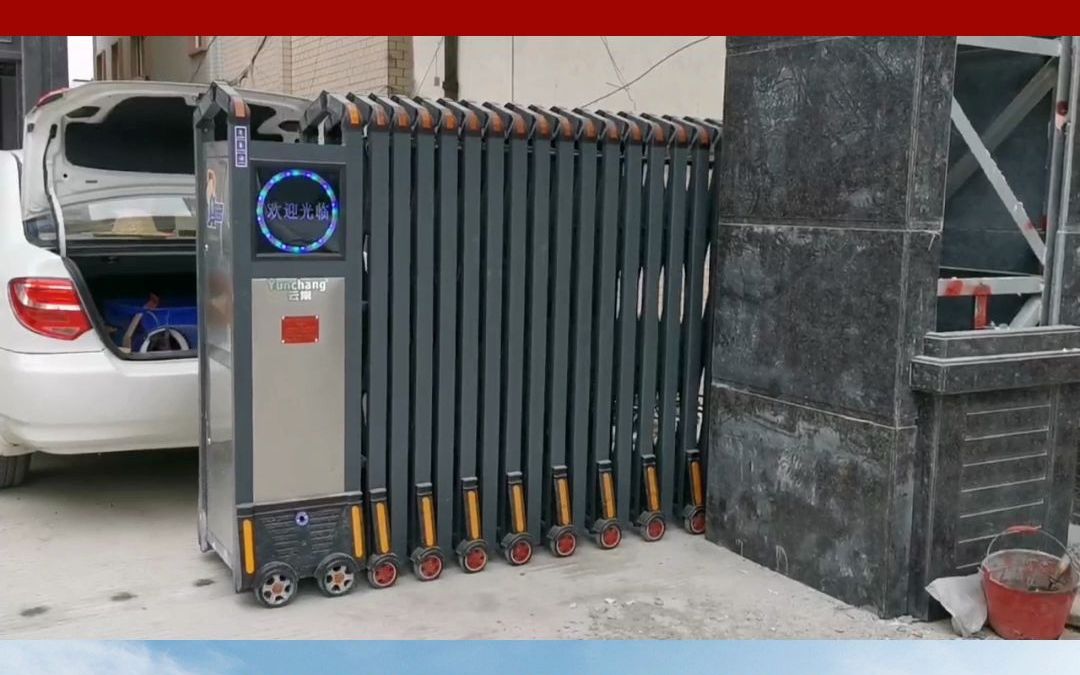 铝合金伸缩门运行视频