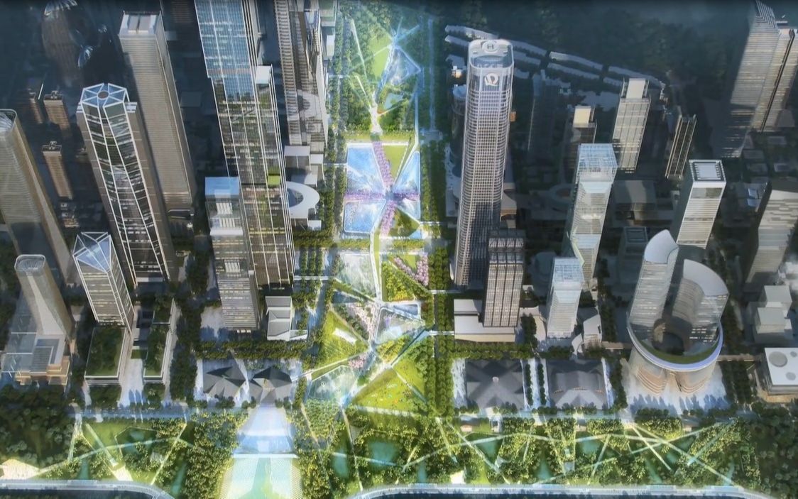 深圳湾超级总部基地中央绿轴与片区景观系统设计中标方案