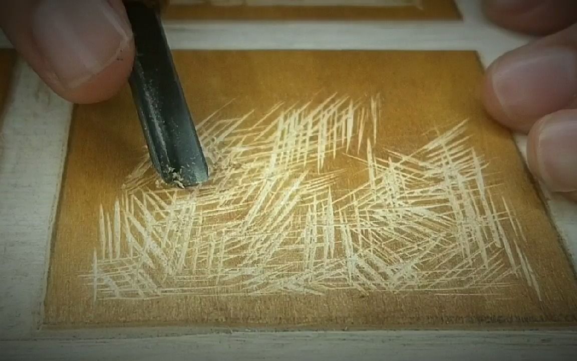 木刻版画刀法48式-309乱线斑