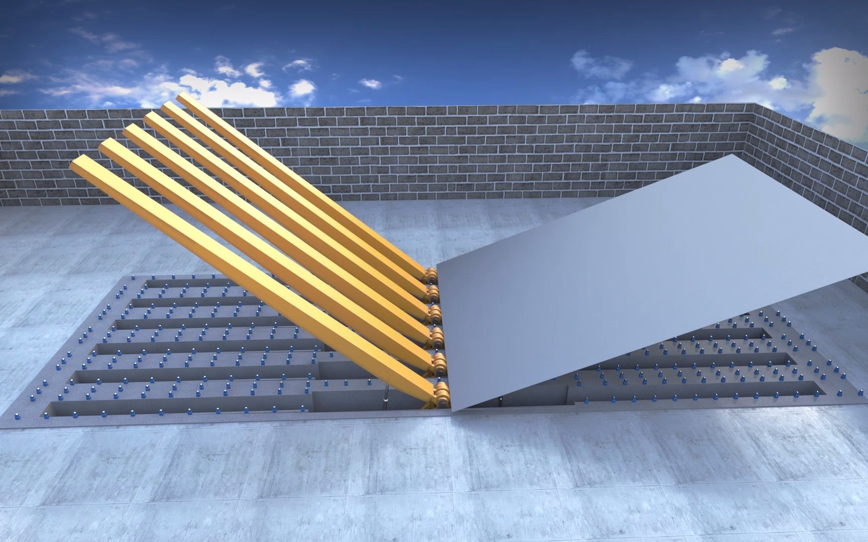 自动化翻板机 机械设备 3dsmax动画 机械动画